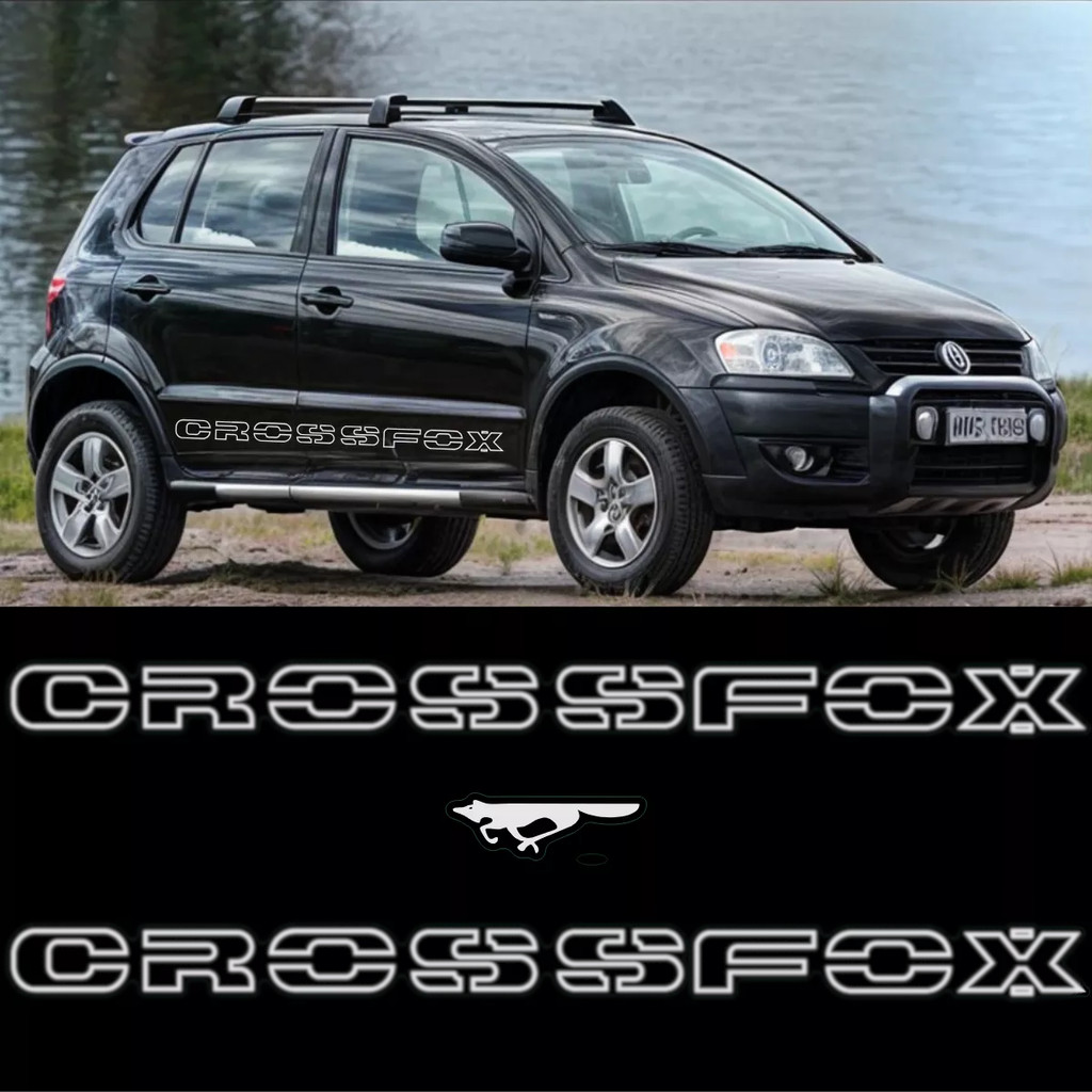 Kit Adesivos Faixa Lateral e Raposa Volkswagen Crossfox 2005 2006 2007 ...
