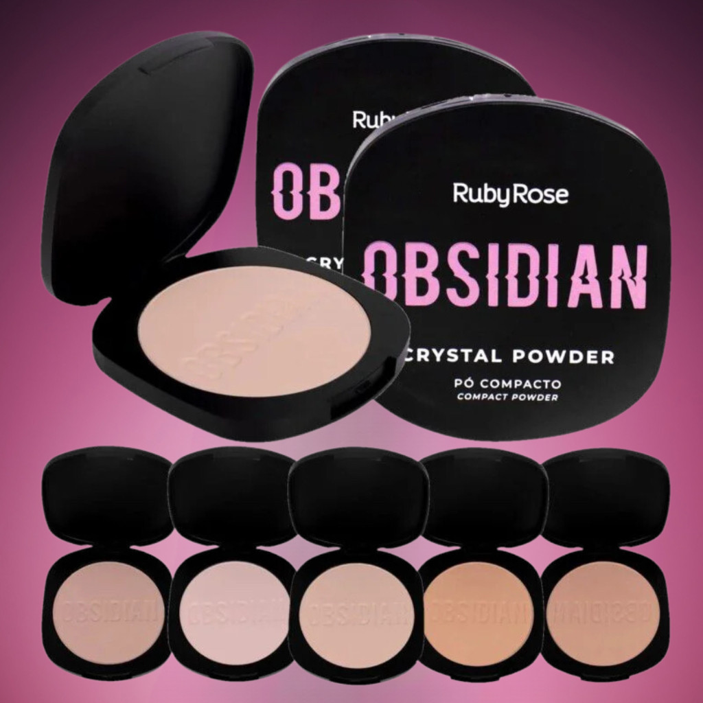 Pó Compacto Crystal Powder Coleção OBSIDIAN BY RUBY ROSE | Shopee Brasil