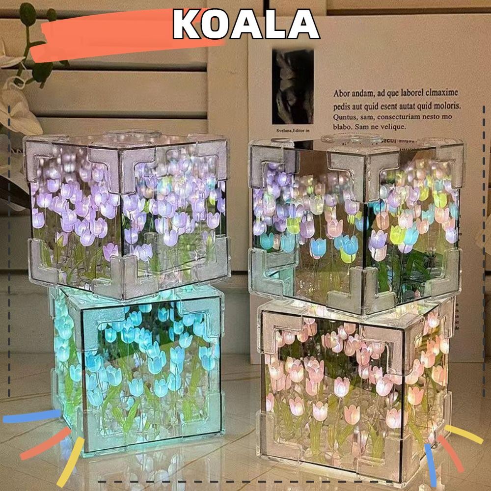 KOALL Tulip Night Light , Feito À Mão DIY 21 Flores LED Lâmpada Noturna ...