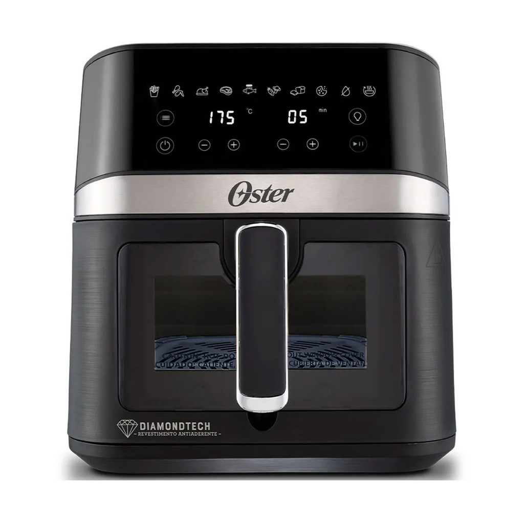 Fritadeira Elétrica Air Fryer Oster DiamondTech CKSTAF60WDDF Visor ...
