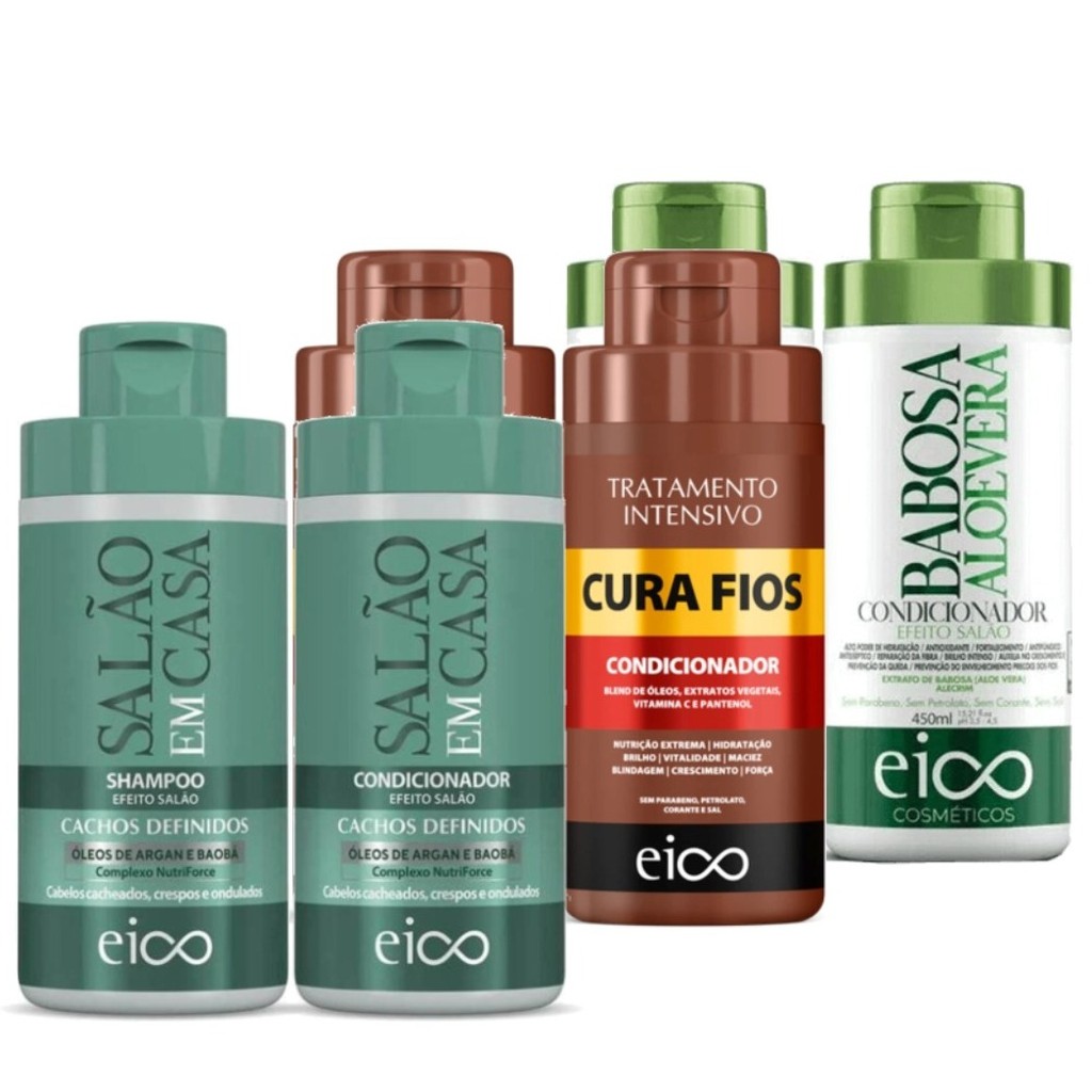 Kit Eico Shampoo + Condicionador 450ml. Escolha o seu. | Shopee Brasil