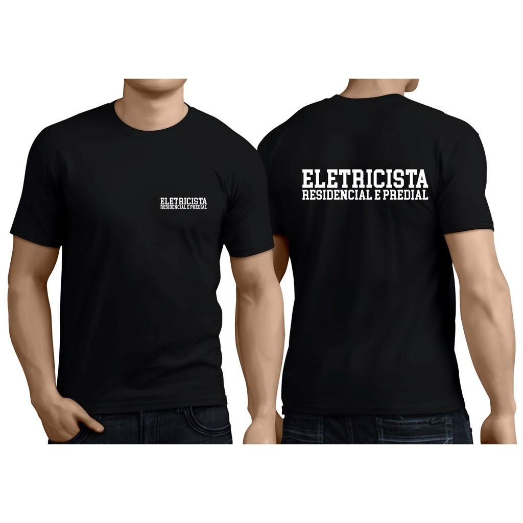 Camiseta Uniforme Profissional Eletricista Residencial Predial |100% ...