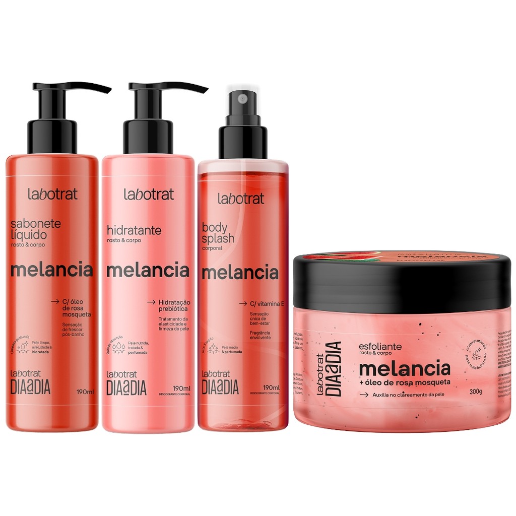 Kit Banho Premium Labotrat Melancia Completo 4 Produtos C/ Body Splash ...