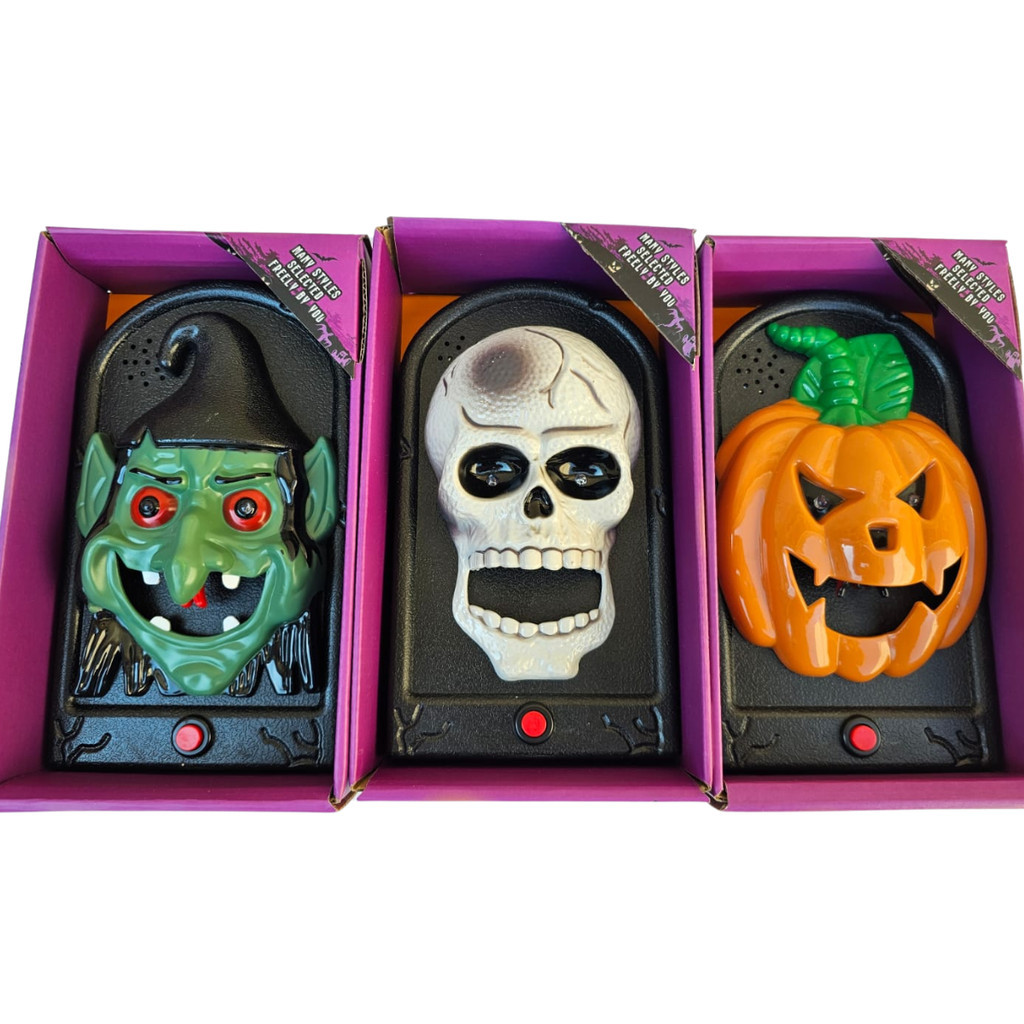 Campainha porta assustadora som e luz decoração Halloween | Shopee Brasil