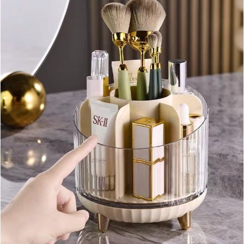 Round Desktop Organizer 7 Compartimentos Separados Grande Capacidade ...