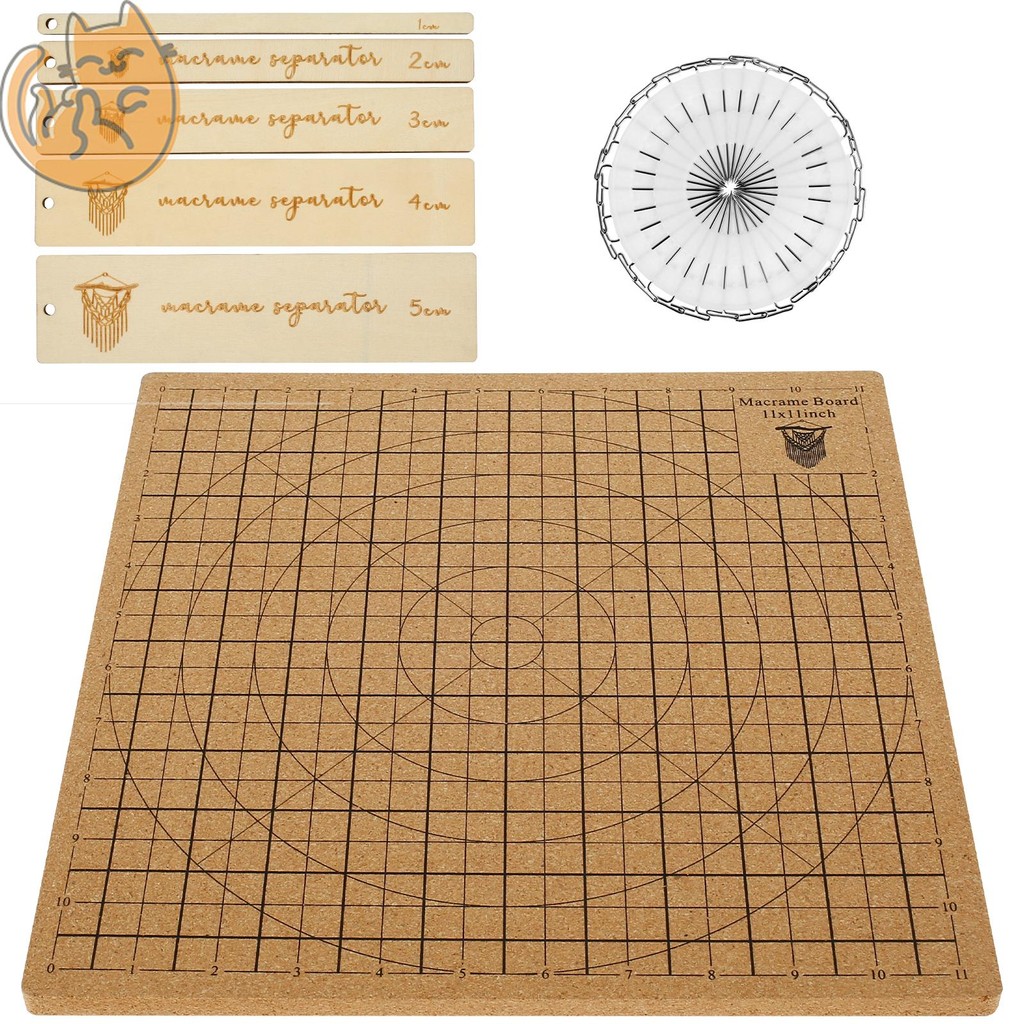 Placa De Macramê Com Grades Projeto Macrame De Dupla Face De 12 X 12 ...