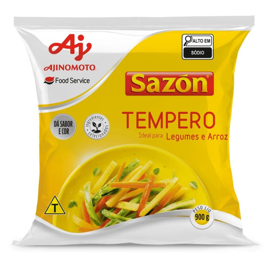 Tempero Sazon para Legumes Arroz Refogados 900g Profissional Amarelo ...