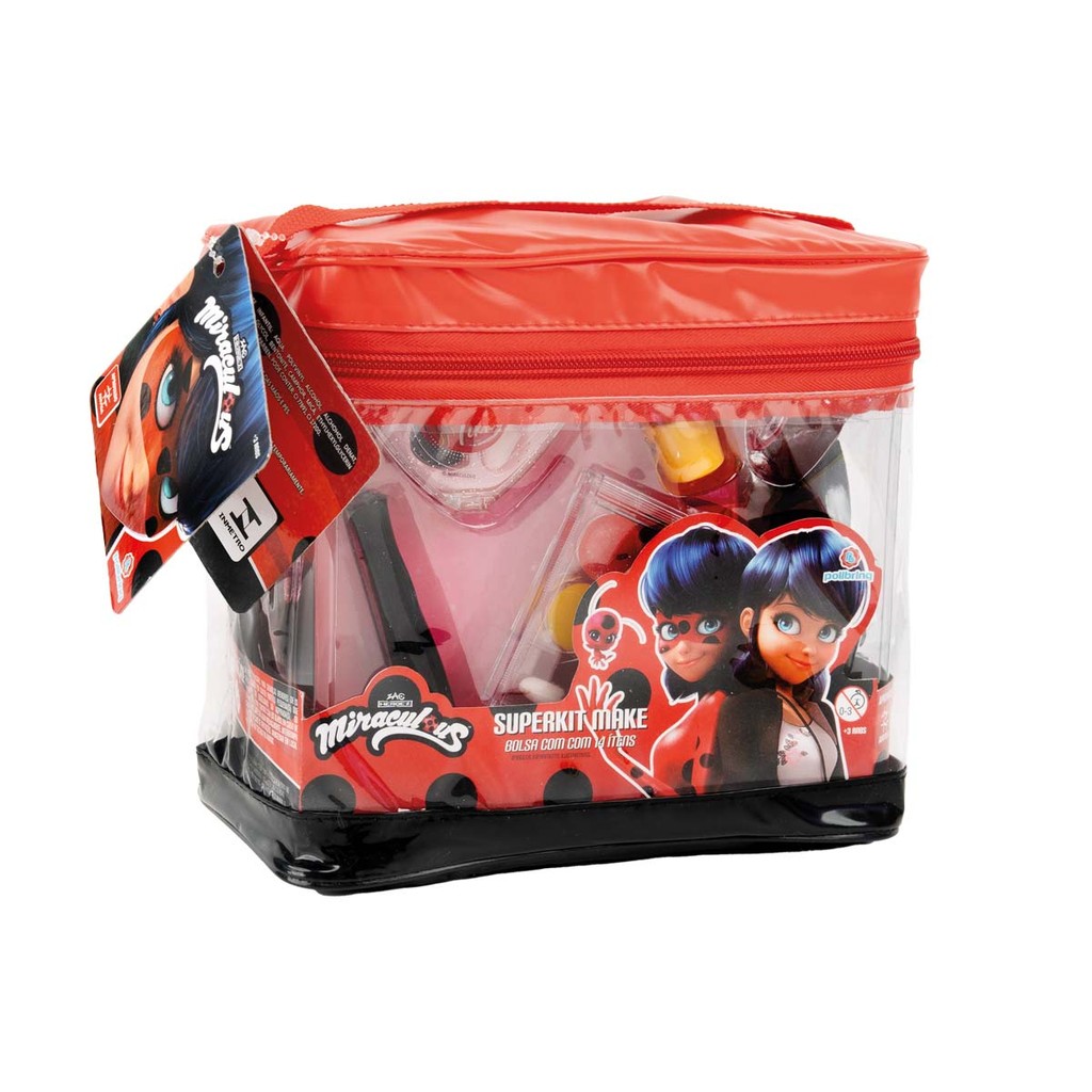 Kit Maquiagem Infantil Super Make Ladybug Asas Sombras Brilho Labial ...