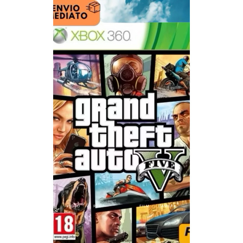 Grand Theft Auto V Gta 5 Xbox 360 Desbloqueado/Destravado - 2 Discos Mídia Física PTBR LT 3.0 ...