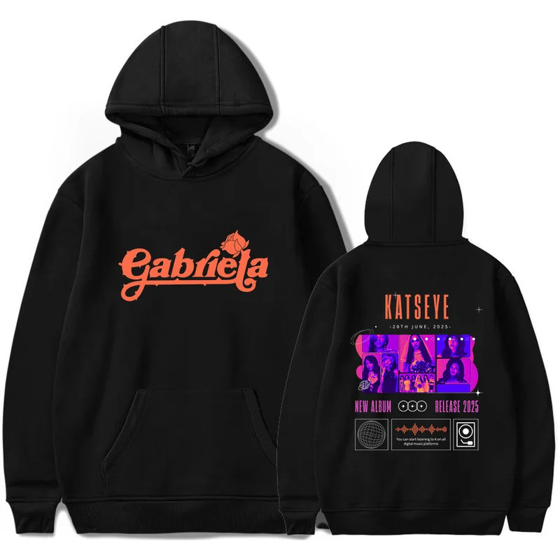 Katseye Merch Gabriela Moletom Com Capuz Unissex Manga Comprida ...