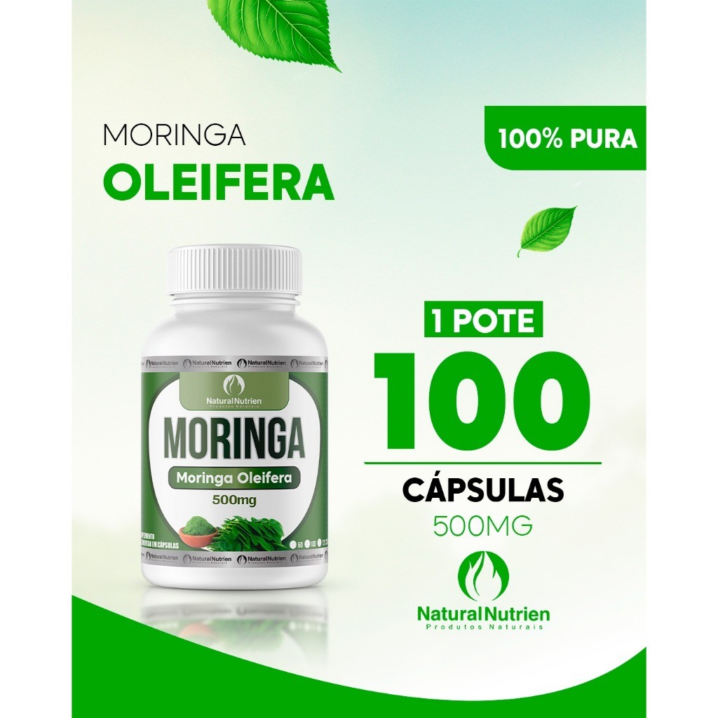 MORINGA OLEIFERA- Embalagem 100 cápsula s de 500mg cada | Shopee Brasil