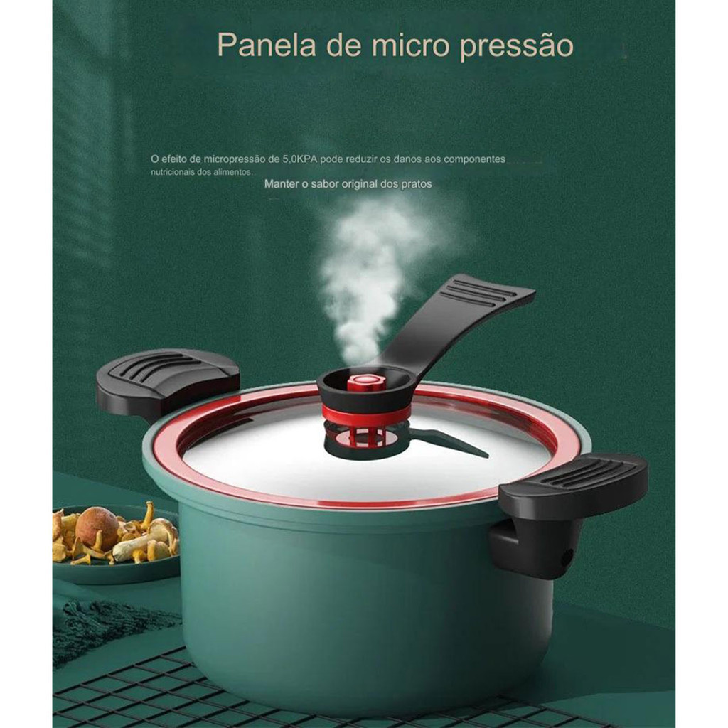 Qiu- Micro Panela de Pressão á Vácuo 3.5 Litros Cozinha Cozimento Veloz ...