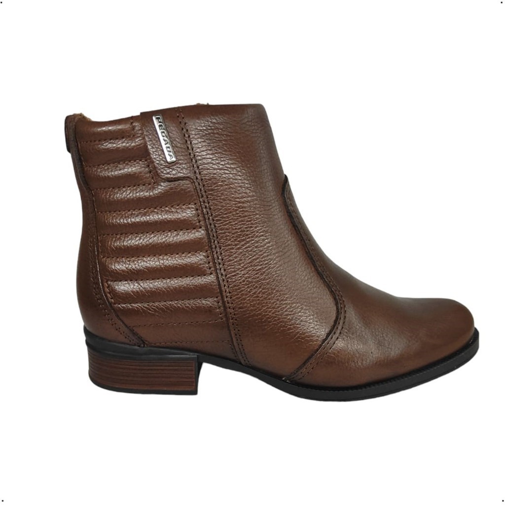 Bota Pegada Couro COnfortavel revestida em pelucia 282008 | Shopee Brasil