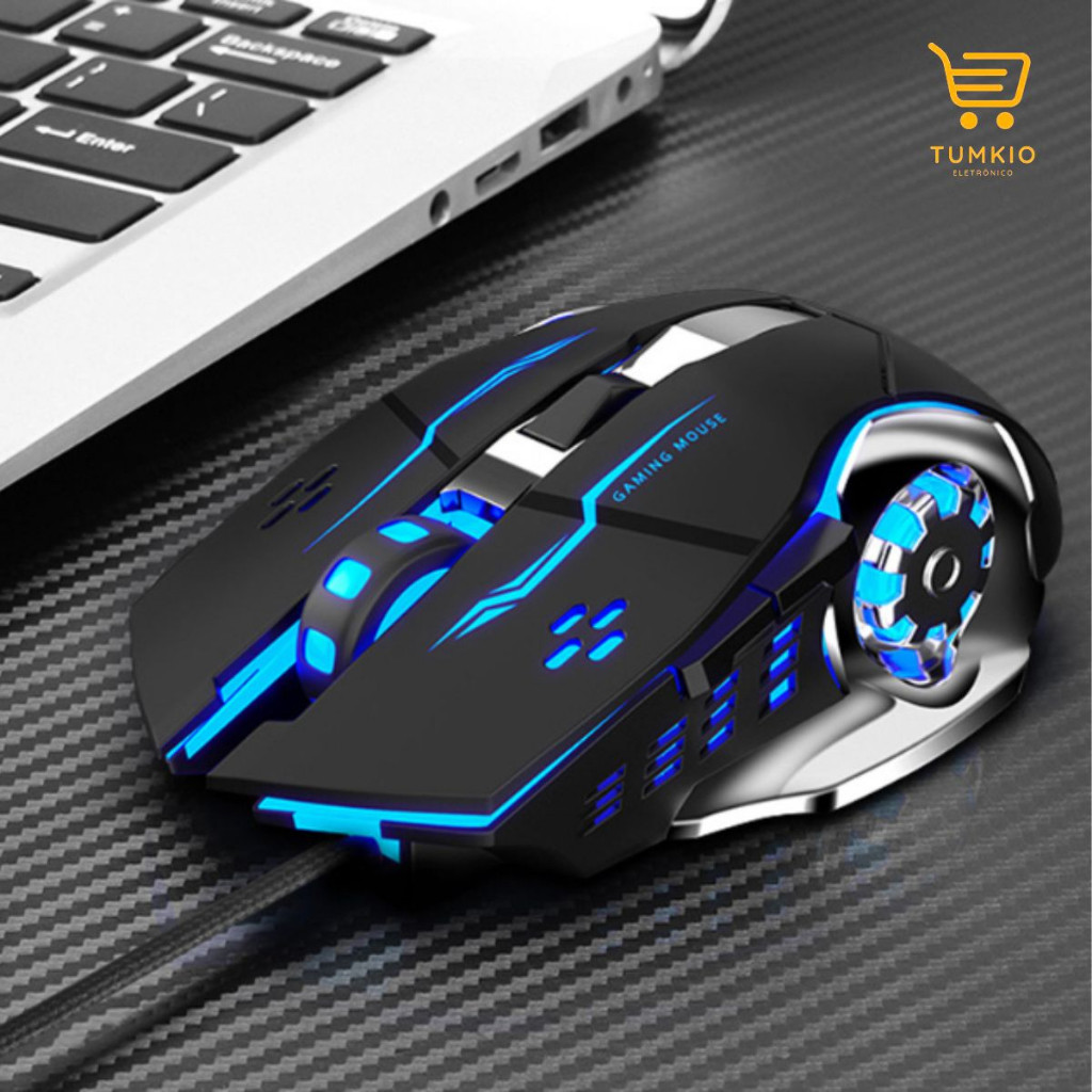 Mouse Gamer Usb 3200dpi Led Rgb Com Fio M-08 | Shopee Brasil