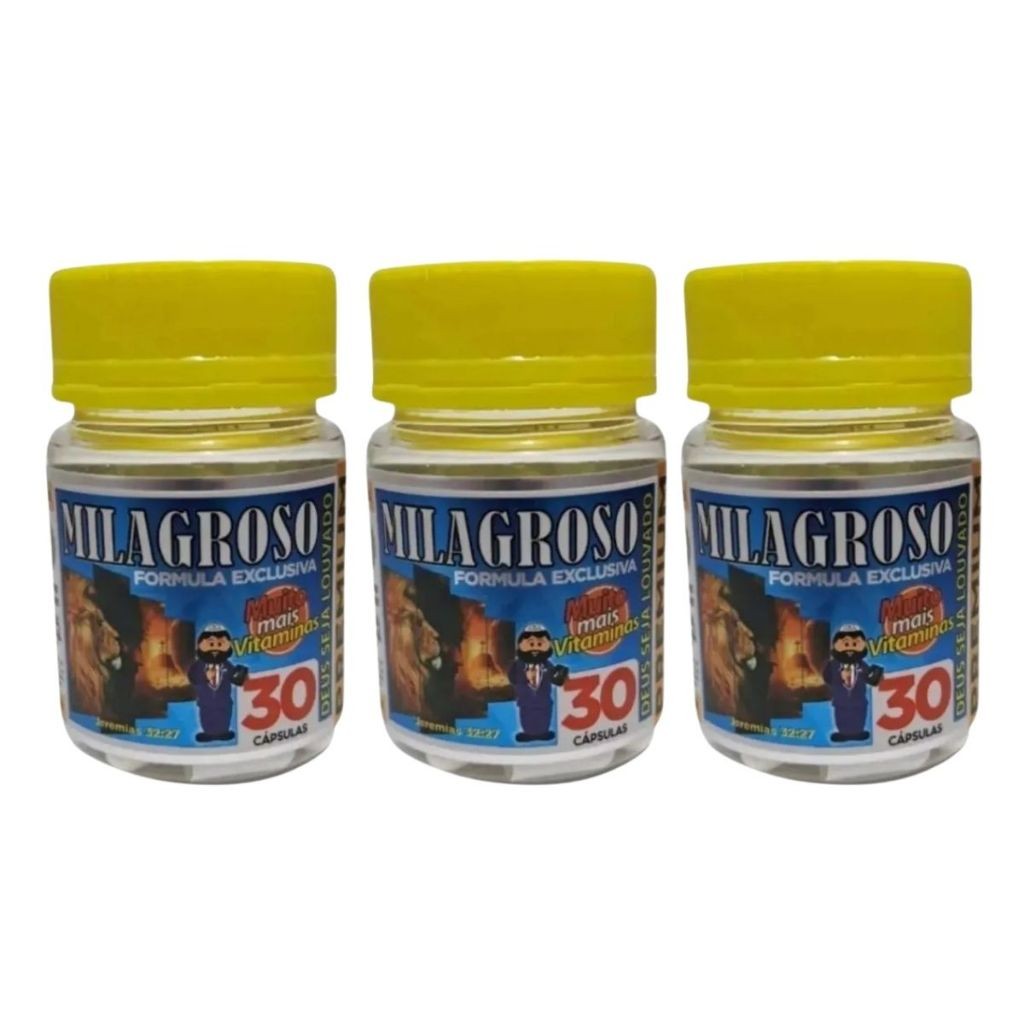 100% Original Suplemento Alimentar Bálsamo Milagroso 3 Potes | Bálsamo ...