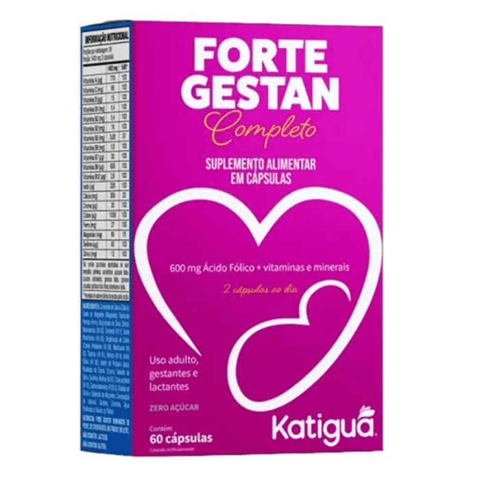 Forte Gestan Completo Katigua P/Gestantes e Lactantes C/60 Cápsulas ...