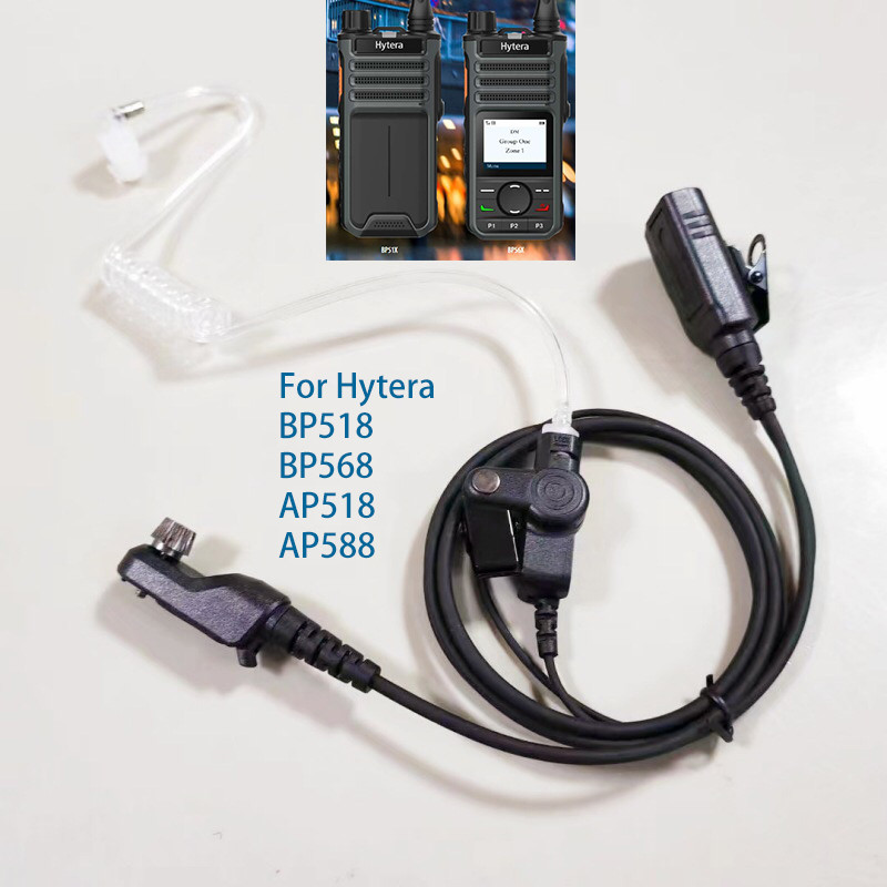 Walkie Talkie Fone De Ouvido Microfone Para Hytera BP518 BP568 AP518 ...