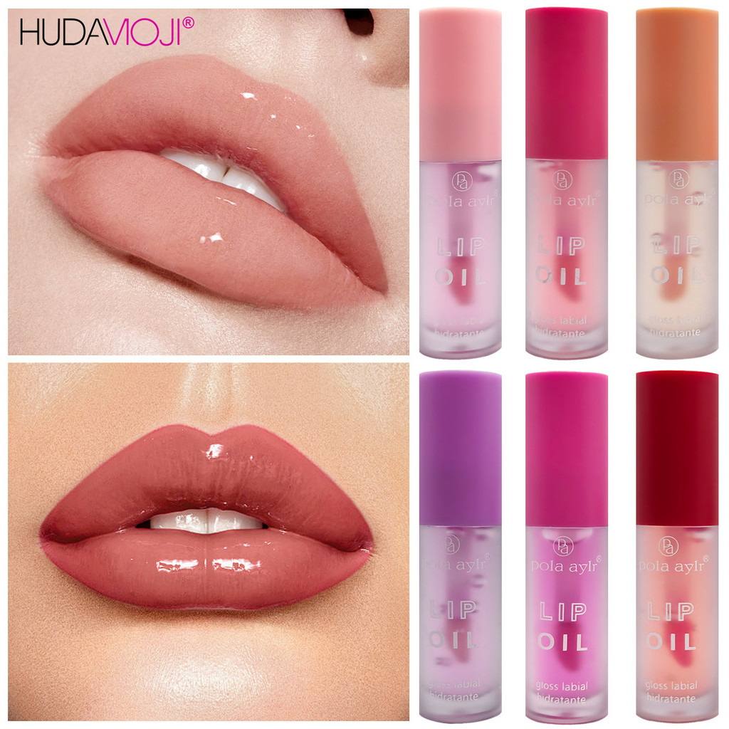Lip Oil em 6 Cores para Hidratação Intensa e Iluminação dos Lábios Óleo ...