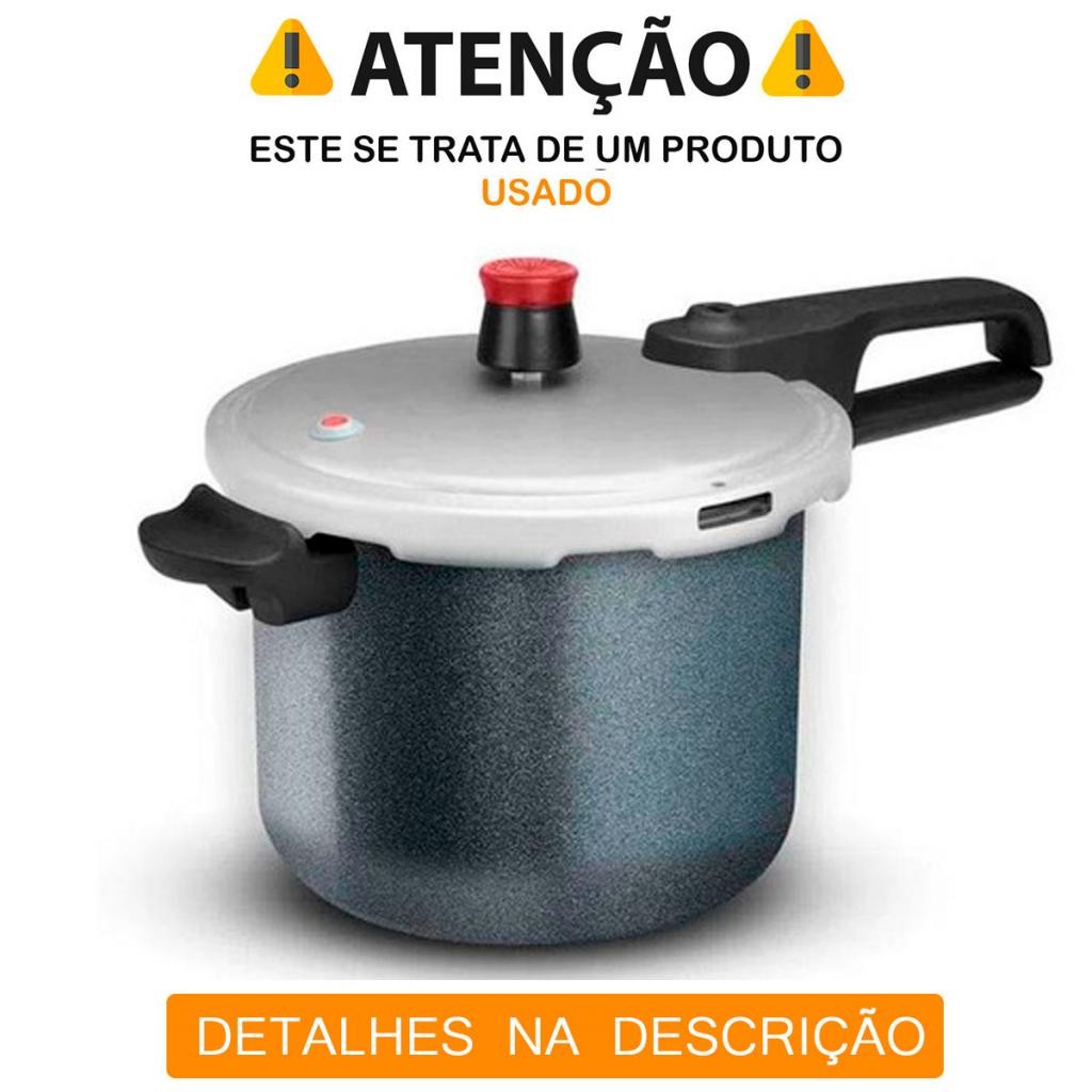 Panela de Pressão Rochedo Segura Fechamento Externo 4,5 Litros Grafite ...