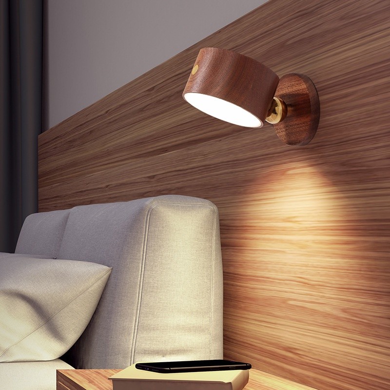 Lâmpada De Parede Sem fio Com Imã Luz de Leitura LED Moderna Luminaria ...