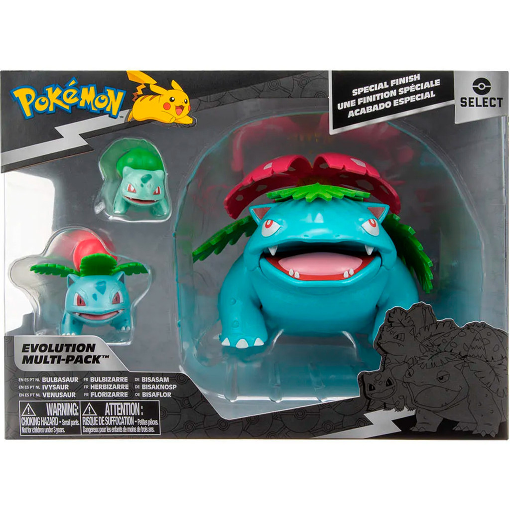 Kit Evoluções Pokémon - Venusaur, Ivysaur e Bulbasaur | Shopee Brasil