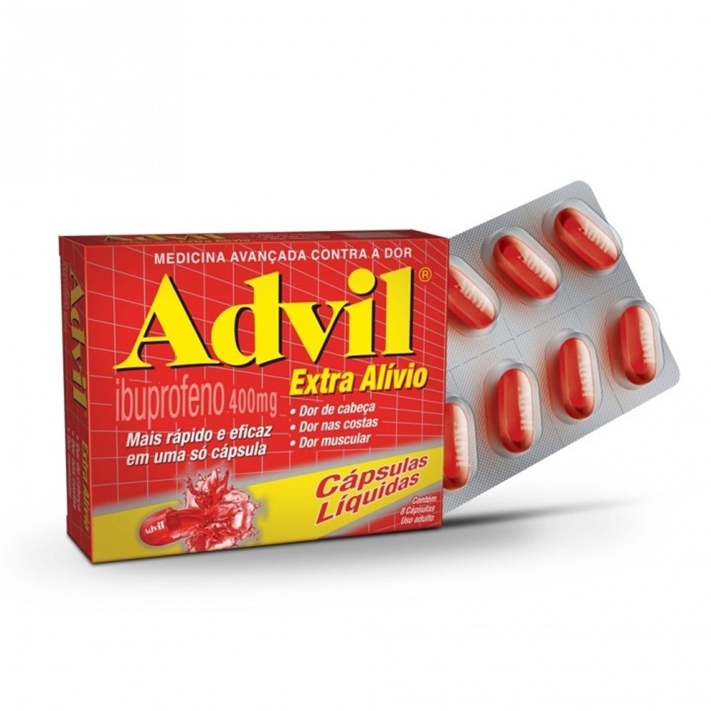 Advil 400mg 8 Capsulas | Shopee Brasil