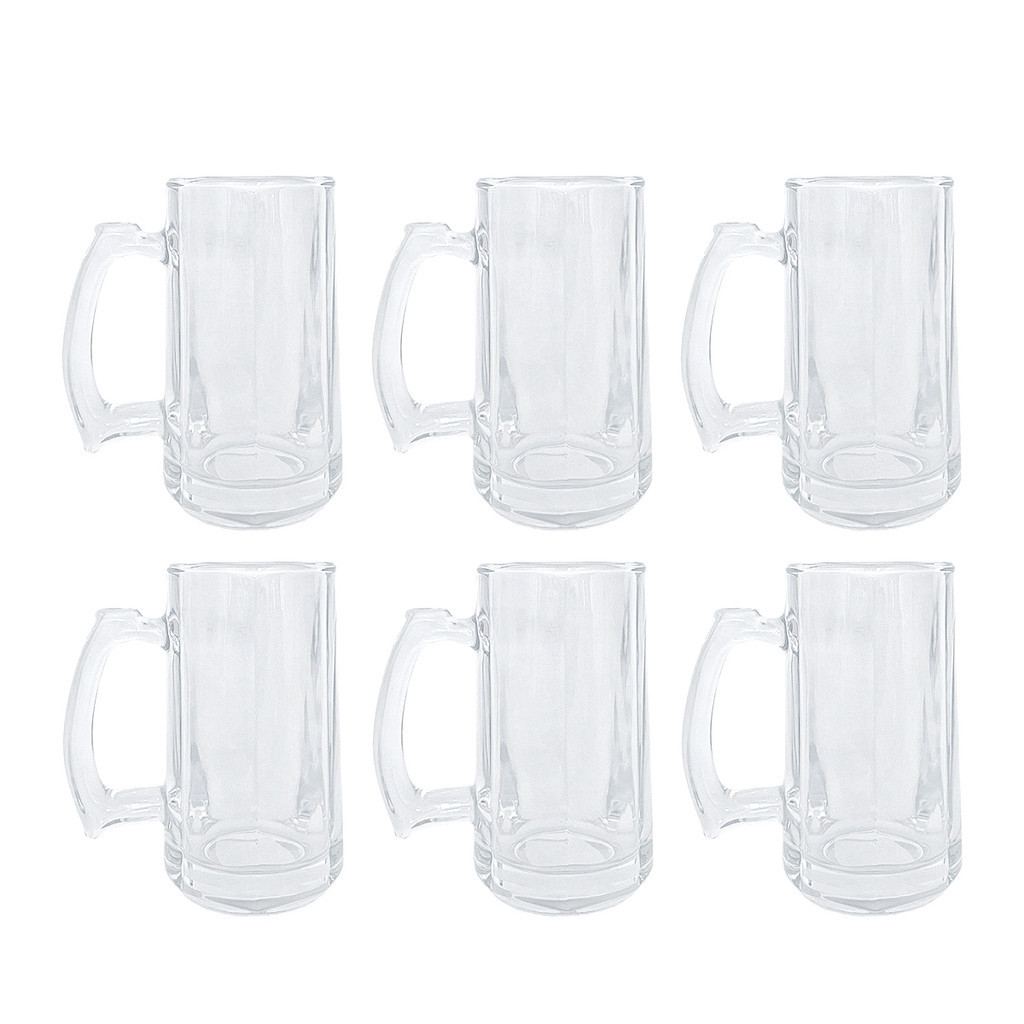 Kit 12 Caneca De Vidro Zero Grau 400ml Transparente Clássica Chopp Cerveja Copo Pub Bar Bebidas ...