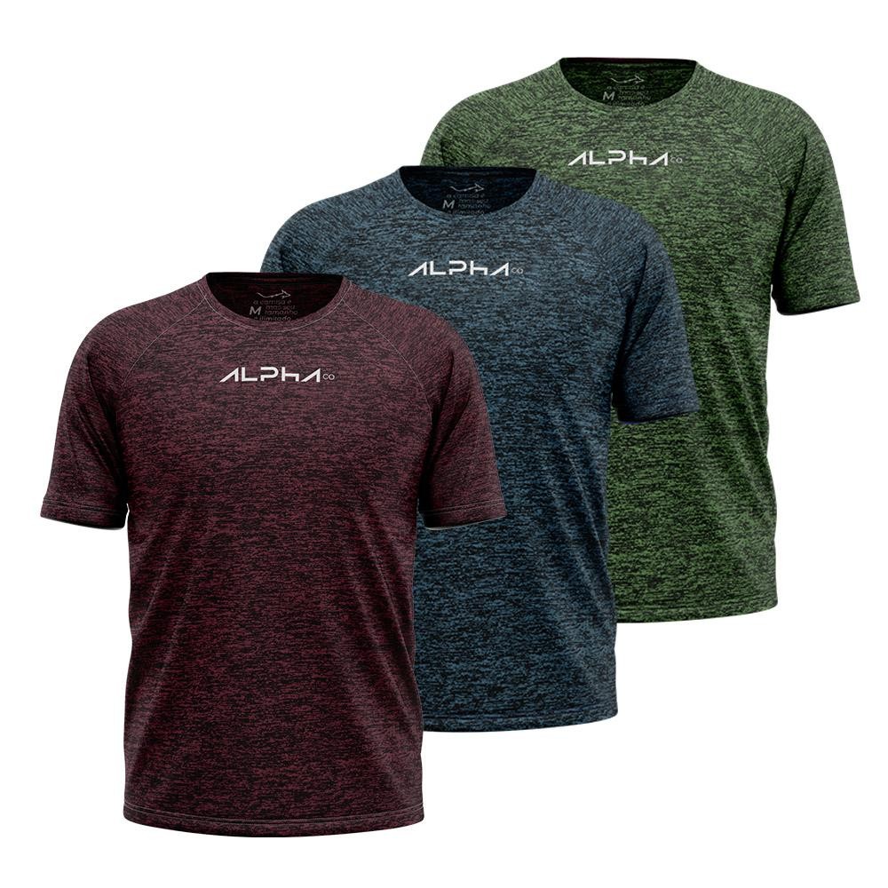Kit 3 Camisetas Dry Alpha Co Masculina | Shopee Brasil