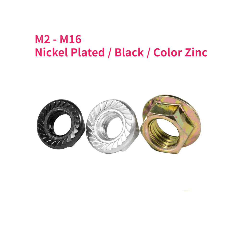 Porcas De Flange Hexagonais M2 M2.5 M3 M4 M5 M6 M8 M10 M12 M16 ...