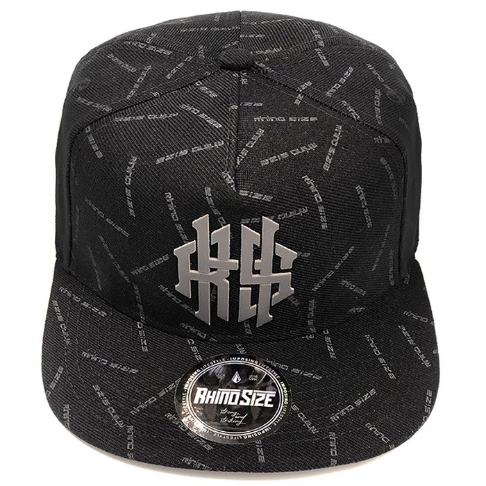 Boné RHINO SIZE Full Print Aba Reta Preto Original | Shopee Brasil