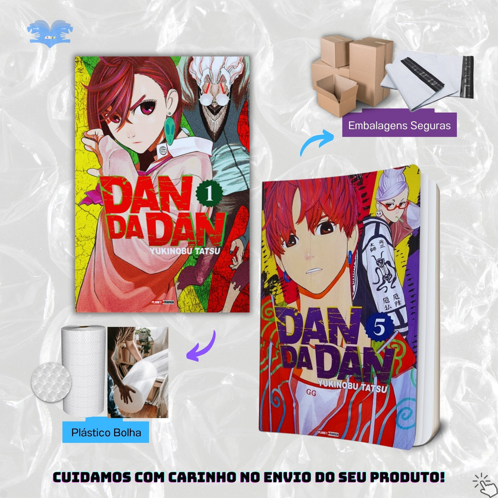 Dandadan Mangá Volumes 1 ao 5 - Yukinobu Tatsu | KIT Capa Comum ...