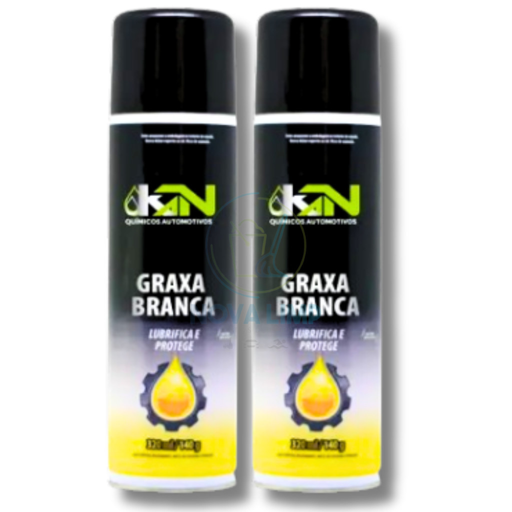 Graxa Spray Branca 2 Uni 320ml Multiuso Alta Temperatura Carro | Shopee ...