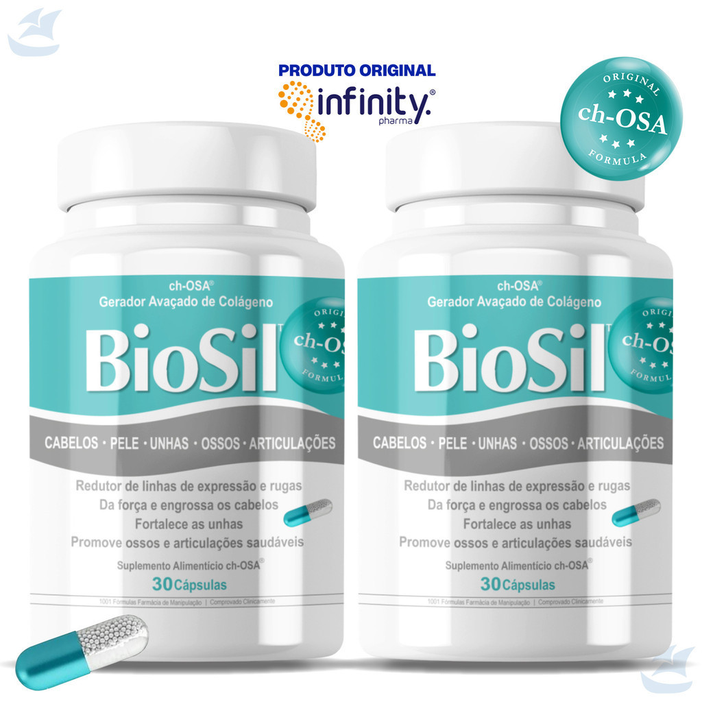 KIT BIOSIL 520 MG CAPS - 2UN ( POTE) | Shopee Brasil