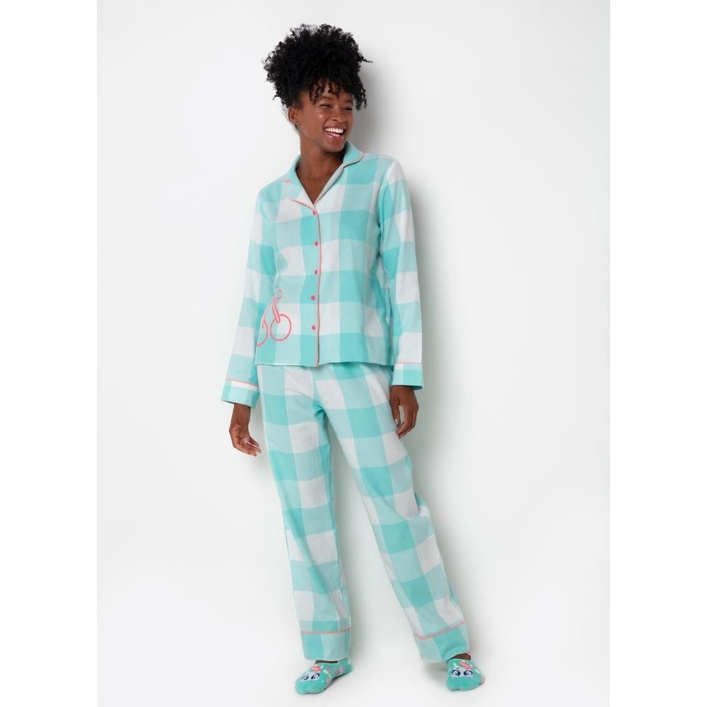 Pijama Manga Longa Flanelado Feminino Cherry - Puket | Shopee Brasil