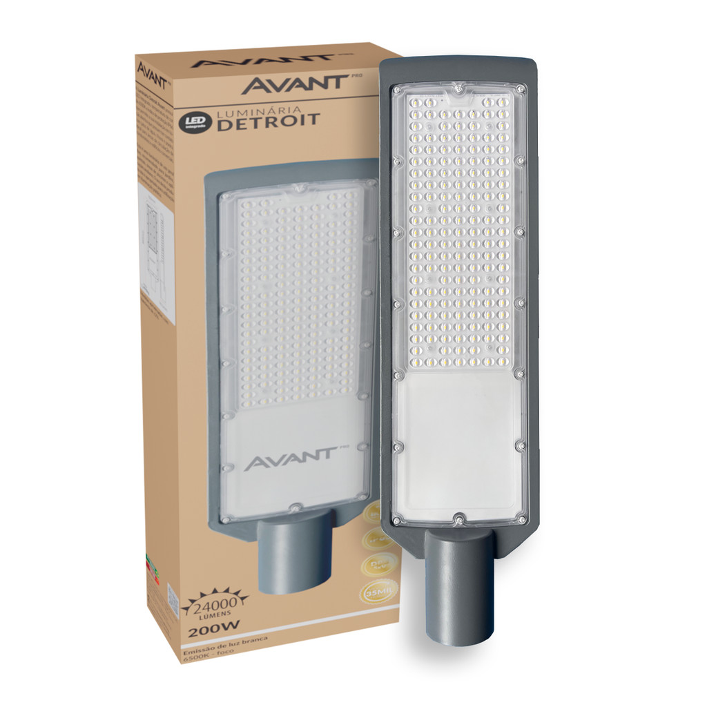 Luminaria Led Poste Detroit 6500k Bivolt 200w Avant Pro | Shopee Brasil