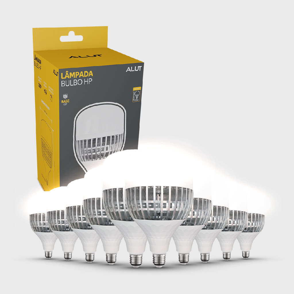 Kit 10 Lampada Led Bulbo Hp 100w 4000k Branco Neutro E27 110v/220v Bivolt Cod: ALUT001611-10 ...