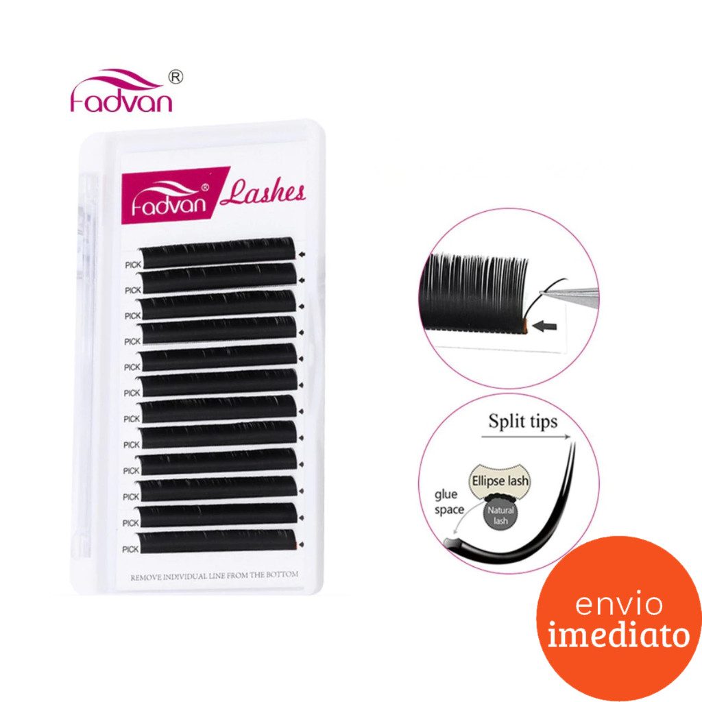 Fios Extensão Cílios Fadvan 0.07 D CILÍOS FIO A FIO ELIPSE | Shopee Brasil