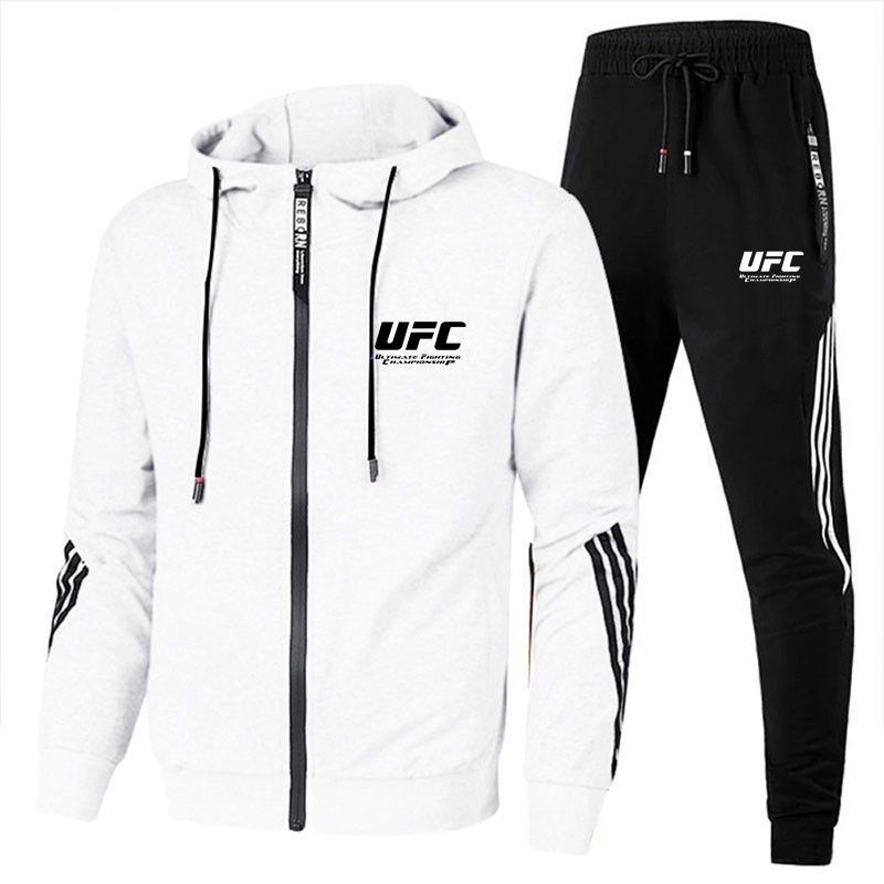 Terno Casual com capuz UFC camisa de duas peças calças masculinas ...