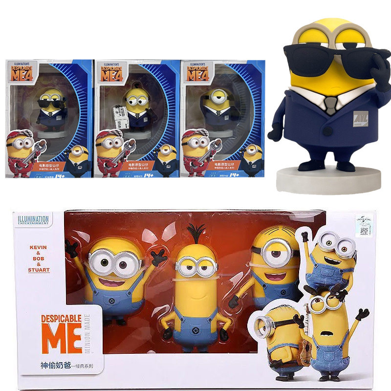 Despicable Me 4 Action Figure Minions Jerry Gus Dave Bob Doll Toy Para ...