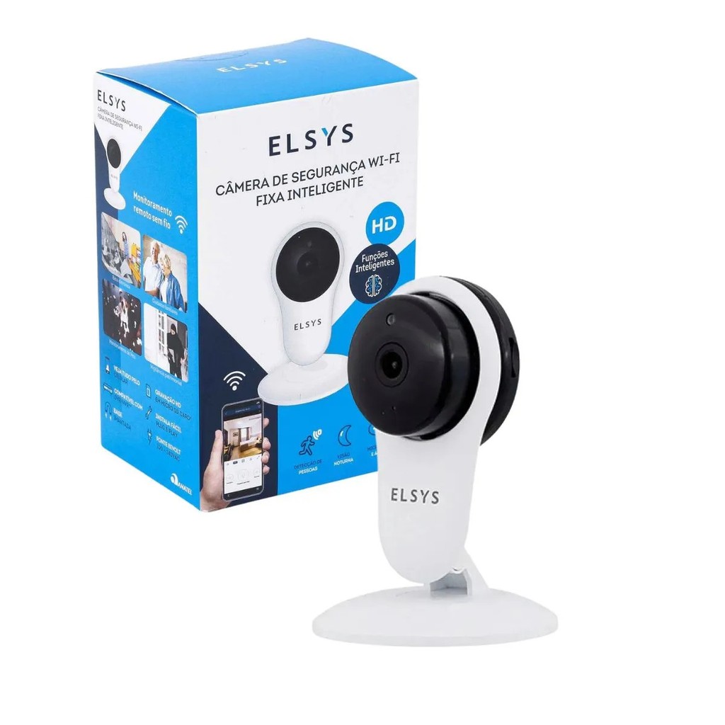 Câmera De Segurança Wi-fi Fixa Inteligente Full Hd - Esc-wy3f | Shopee ...