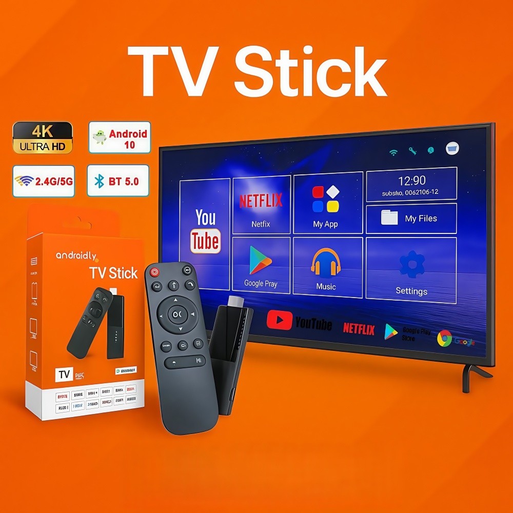 Stick 4K Ultra HD Sistema Android- 512GB+1TB, Controle por Voz ...