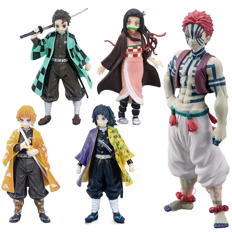 2025 Nova Figura De Ação Demon Slayer Kamado Tanjirou Akaza Agatsuma ...