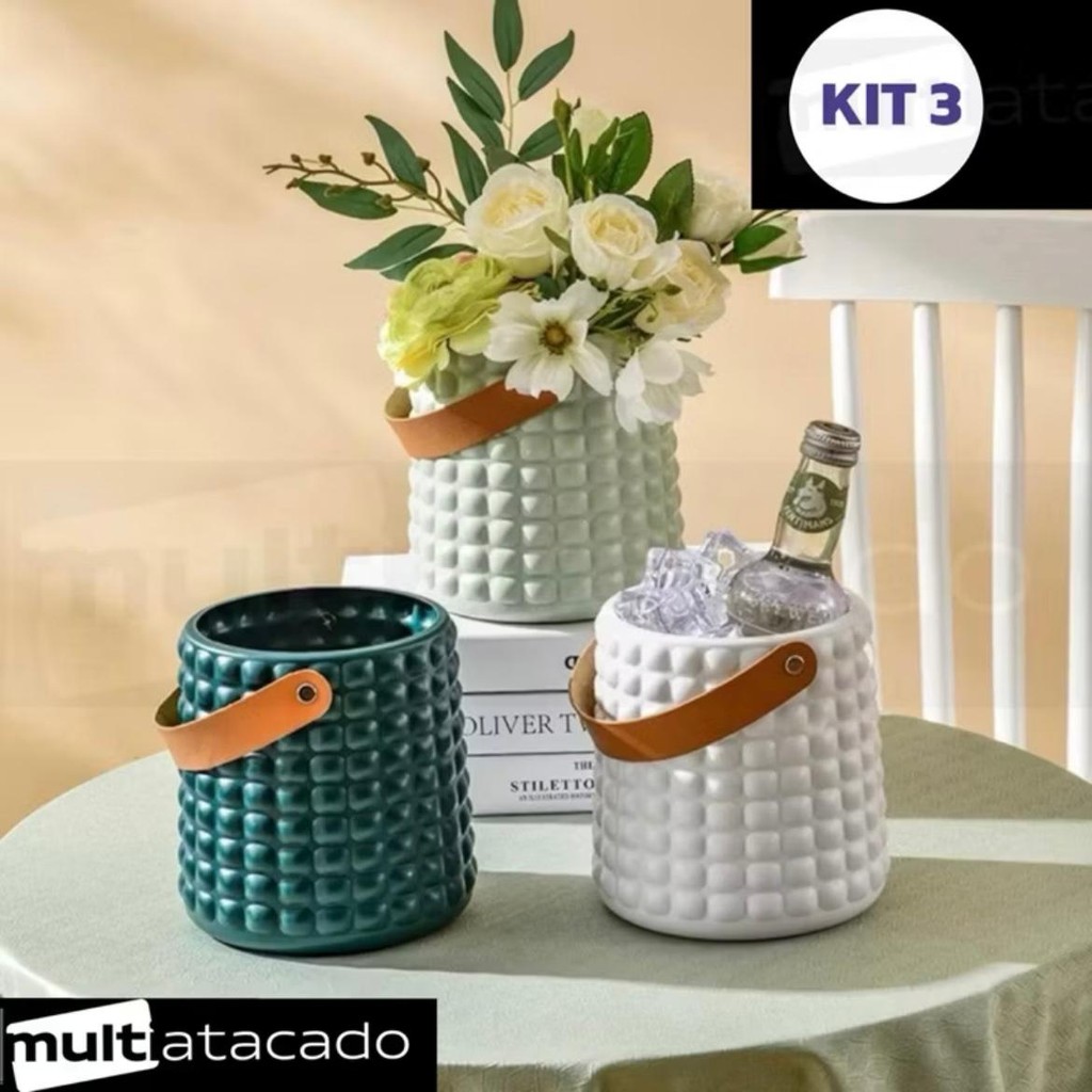 KIT até 3 Vaso De Flores decoração LOVUR Anti-Queda De Cerâmica De ...