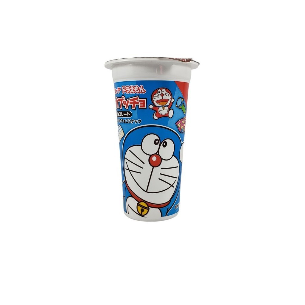 Biscoito de Chocolate Japonês Capucho Doraemon Lotte 37g | Shopee Brasil