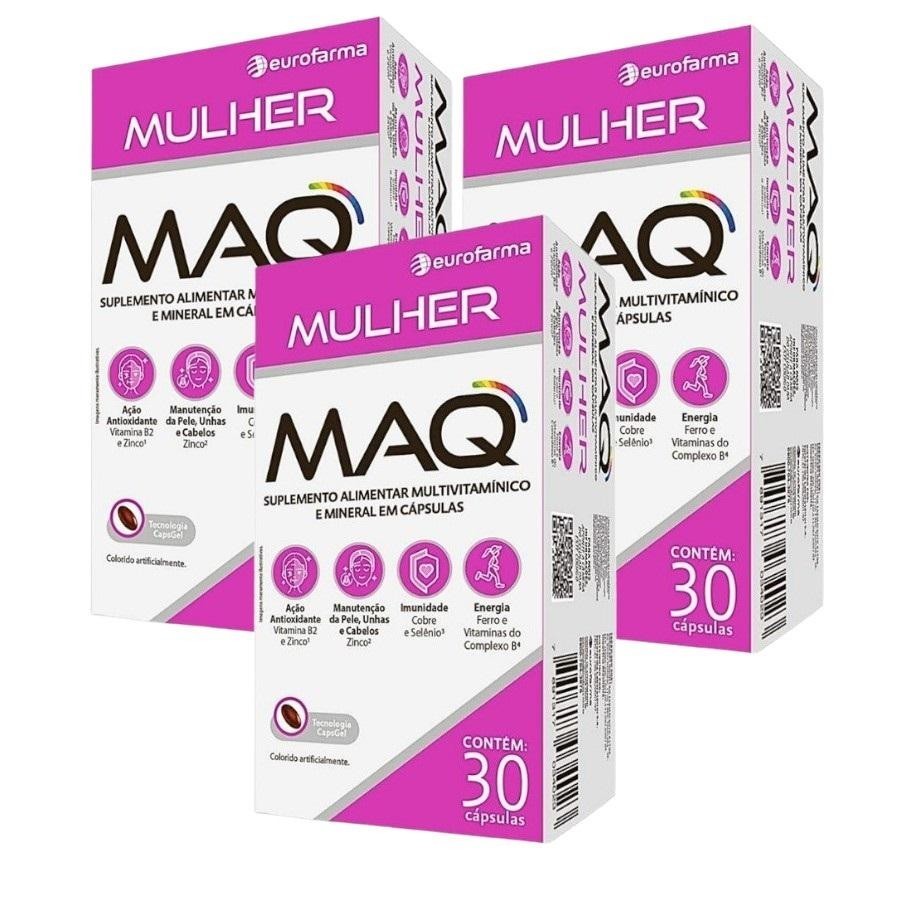 Kit Maq Mulher Eurofarma Com 3 Caixas De 30 Cápsulas Cada | Shopee Brasil
