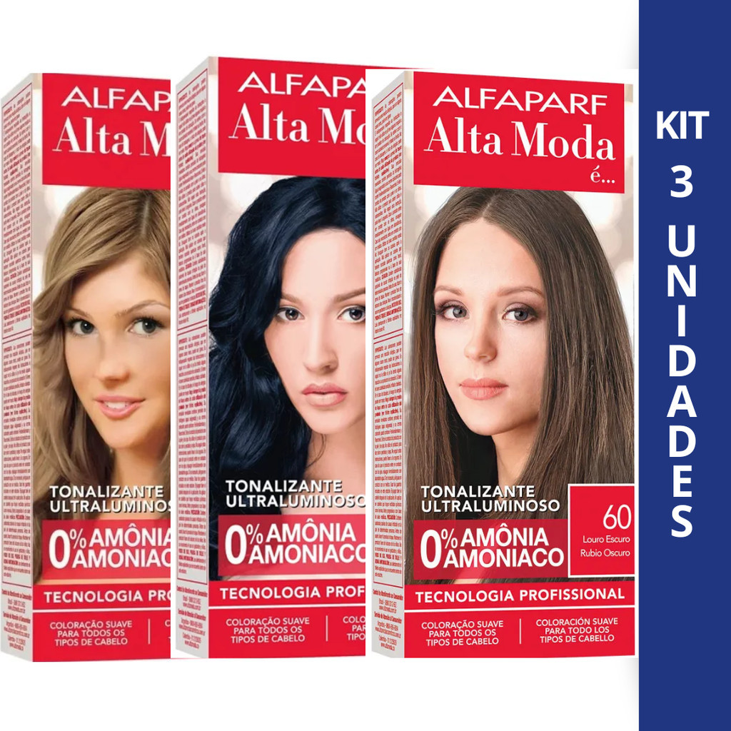 KIT 3 ALFAPARF ALTA MODA TONALIZANTES - CORES DISPONIVEIS | Shopee Brasil