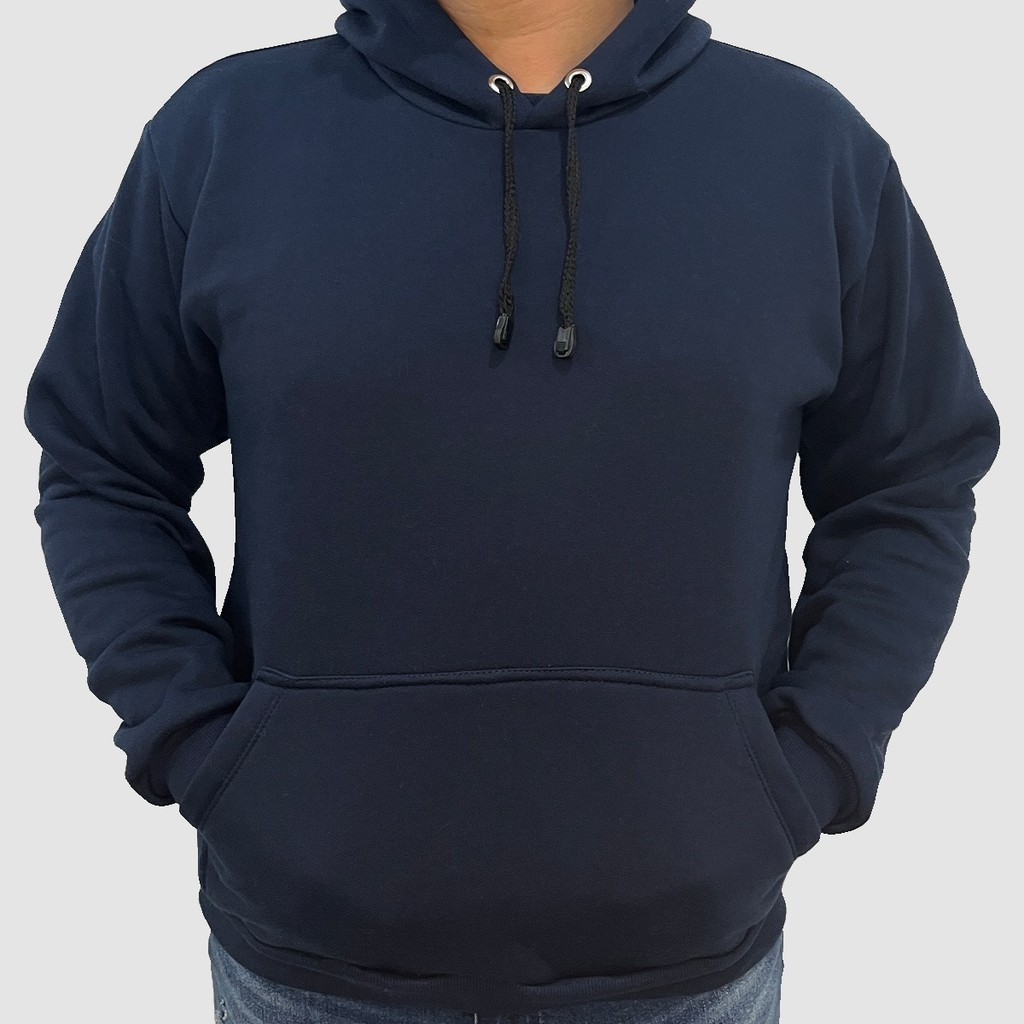 Moletom liso Masculino com Capuz Azul Marinho | Shopee Brasil