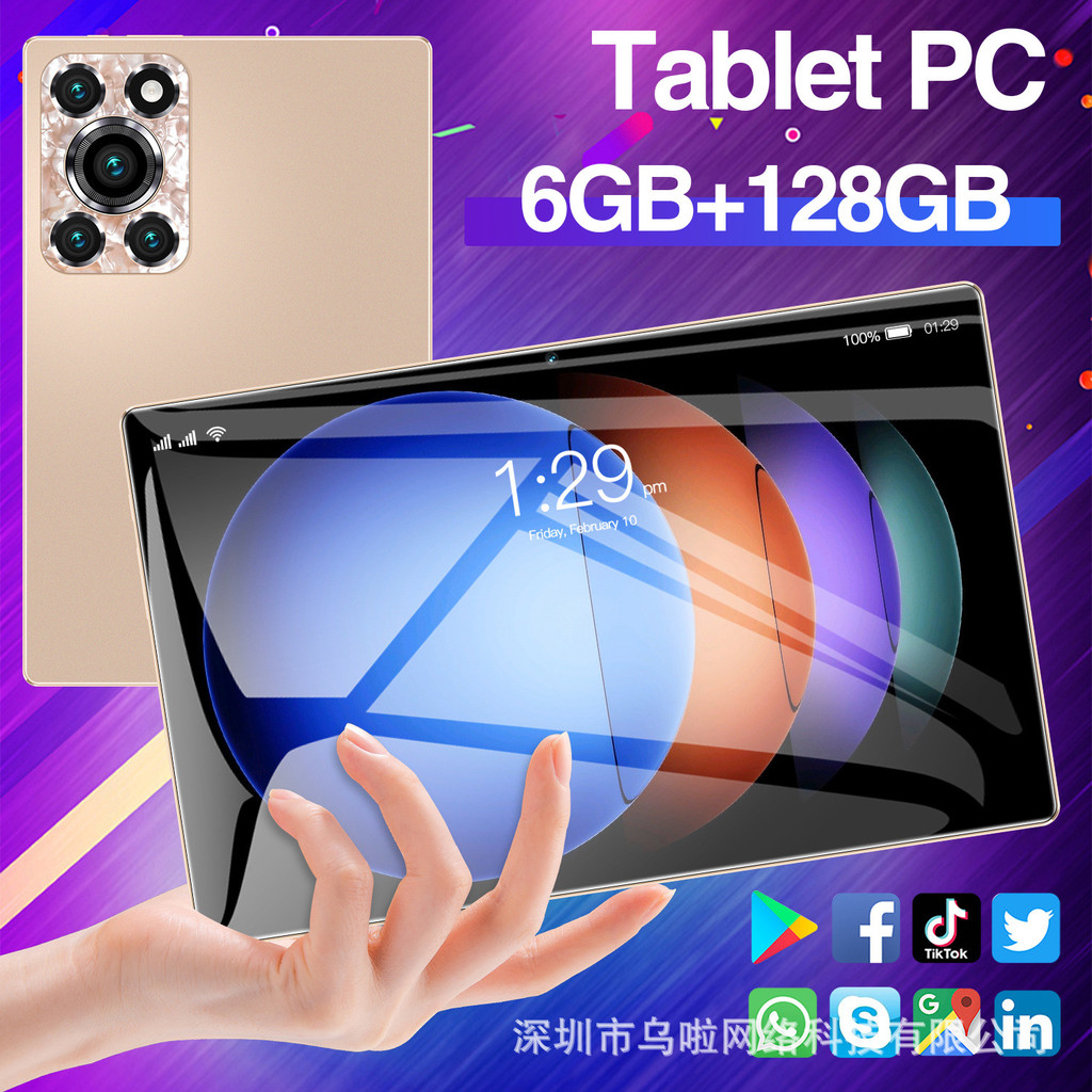 Novo Tablet Android Tablet de 10,1 polegadas Google Play Cartão SIM de ...