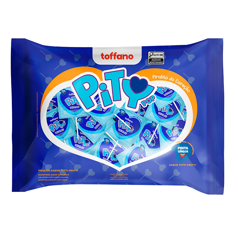 Pirulito do Coração Pop Pity Pinta língua com 200g - Toffano | Shopee ...