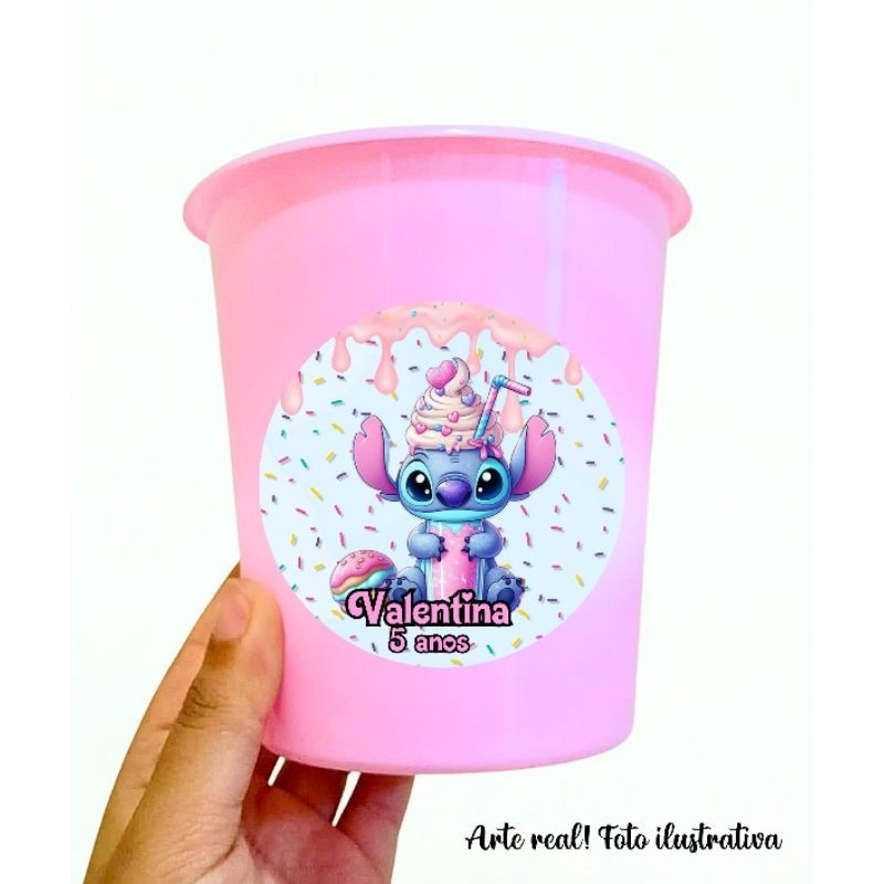 10 balde/ Baldinho de 1L Personalizado do Stitch Doce | Shopee Brasil